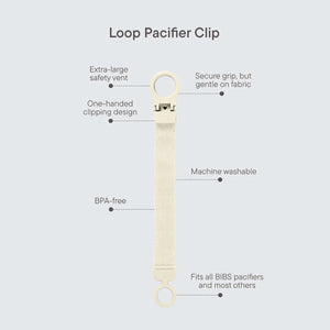 BIBS PACIFIER CLIP LOOP - IVORY - Lollypop Lane Kidswear