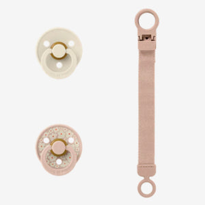 BIBS COLOUR DUMMY & LOOP CLIP GIFT SET - BLUSH - Lollypop Lane Kidswear